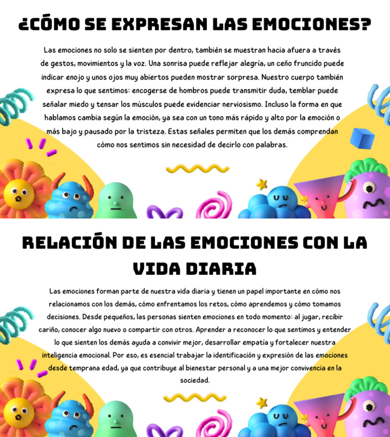 Expresión y comprensión emocional infantil | PDF