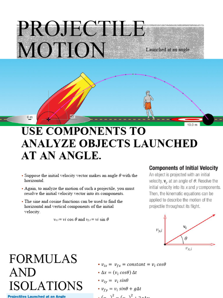 Projectile Motion at An Angle | PDF