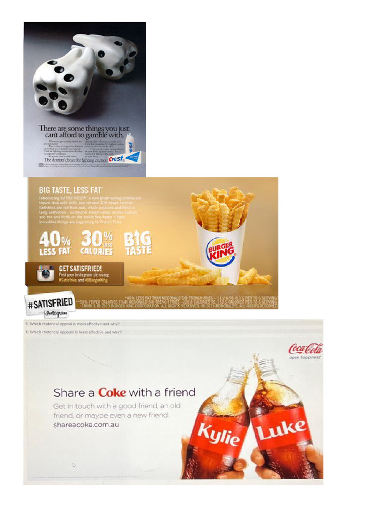 Ethos, Pathos, Logos in Adverts | PDF