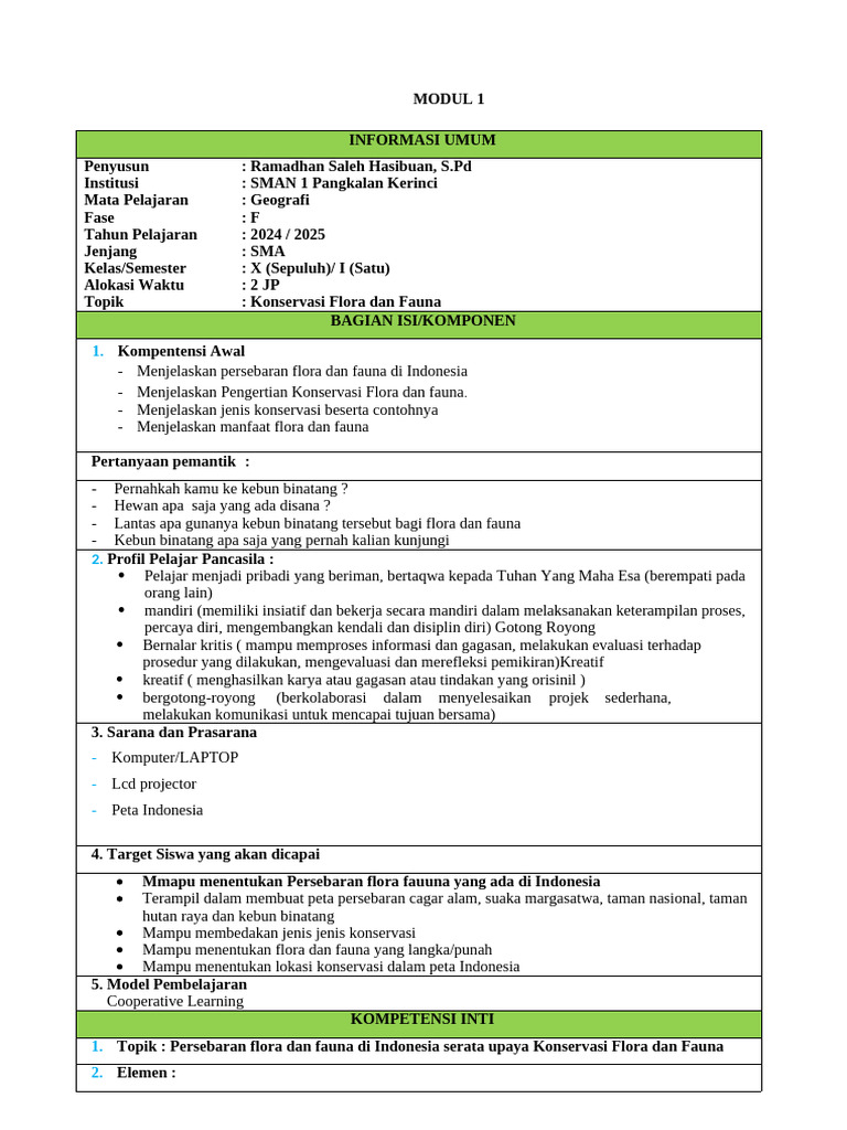 Modul Ajar Fix Ok | PDF