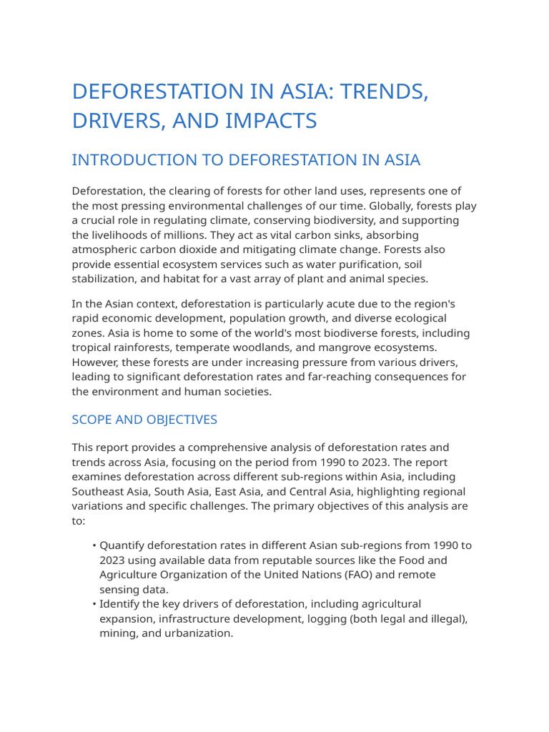 Deforestation Trends in Asia 1990-2023 | PDF | Deforestation | Forest ...