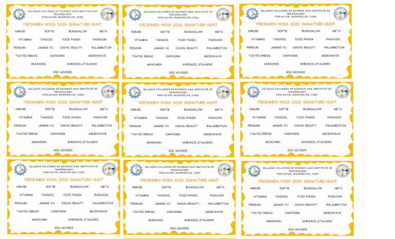 Signature Hunt 20251 | PDF