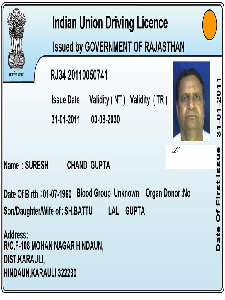 Driving License | PDF