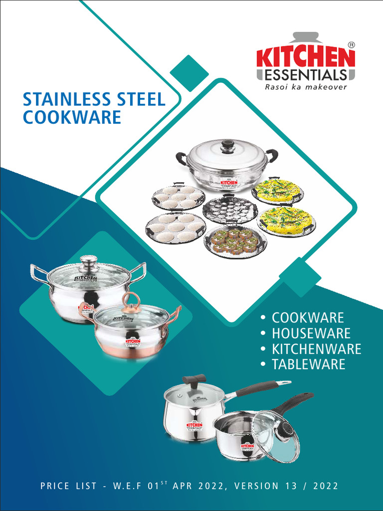 Cookware and Kitchenware Price List | PDF | Cookware And Bakeware | Tools