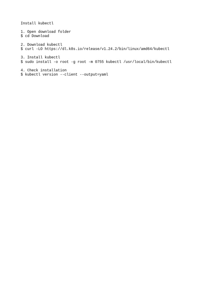 Install kubectl on Linux | PDF