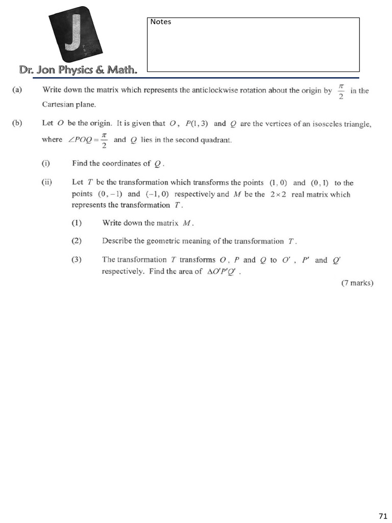 Matrices and Transformation | PDF