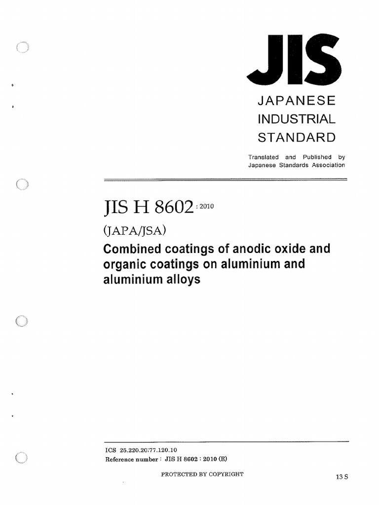 Jis H 8602 (E) | PDF