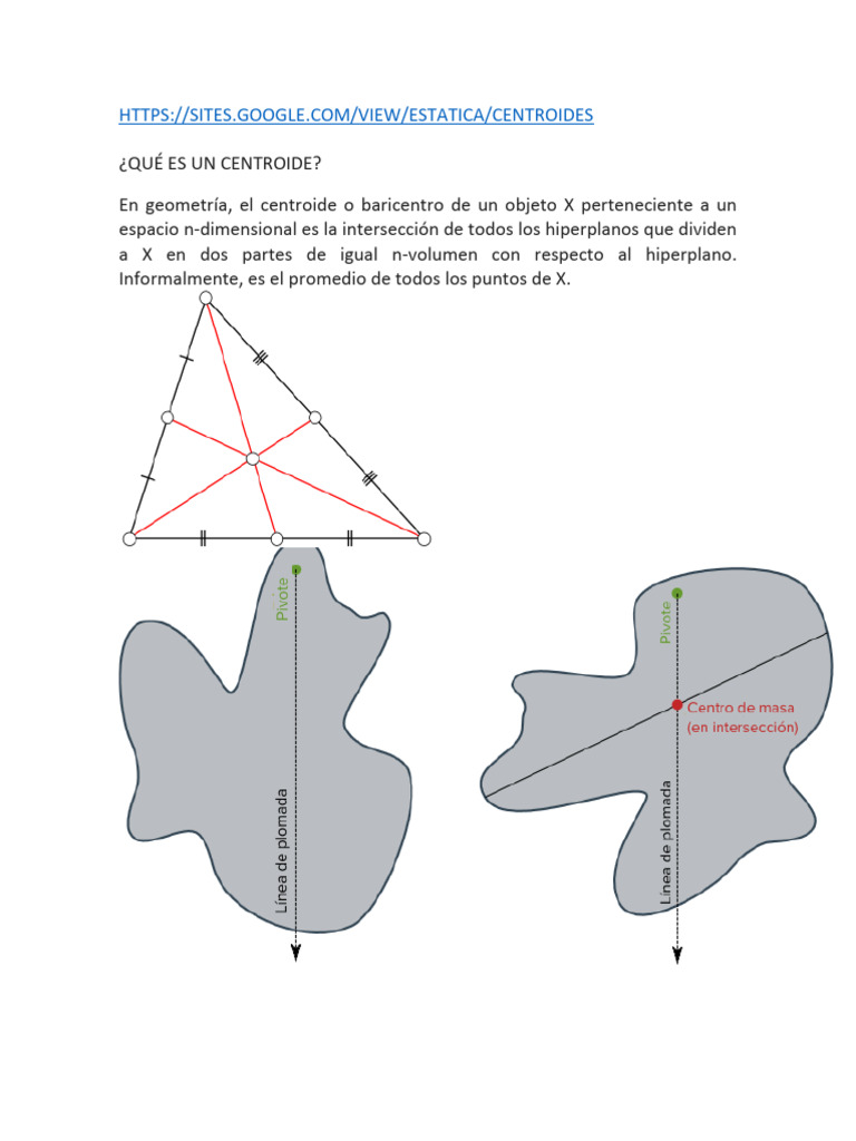 Definición de Centroide en Geometría | PDF | Centro de masa | Masa