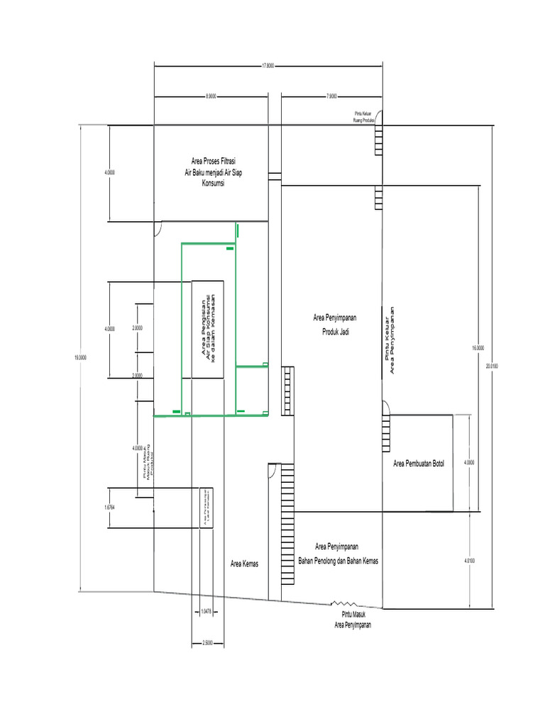 Denah Layout Pabrik AMDK PT Apalamo Indah Mandiri-2 | PDF