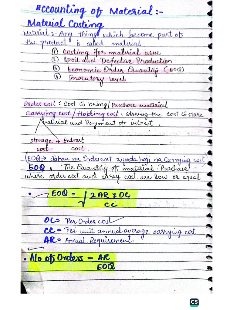 Material Costing | PDF