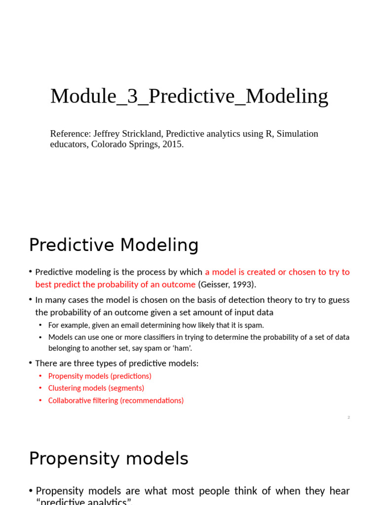 Understanding Predictive Modeling Techniques | PDF | Applied Mathematics