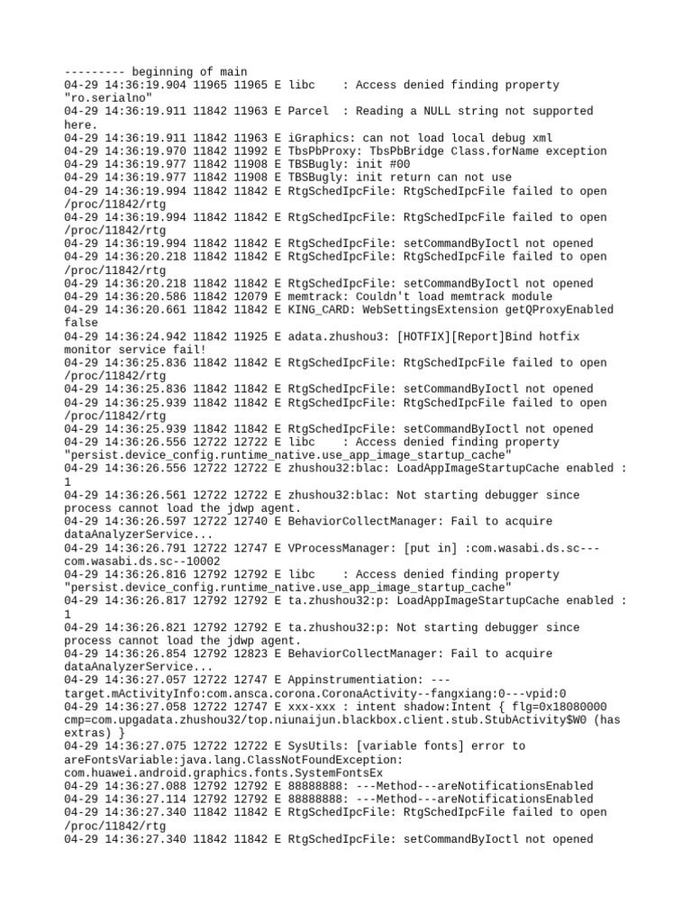 Com - Upgadata.zhushou32 Logcat | PDF | Operating System Families ...