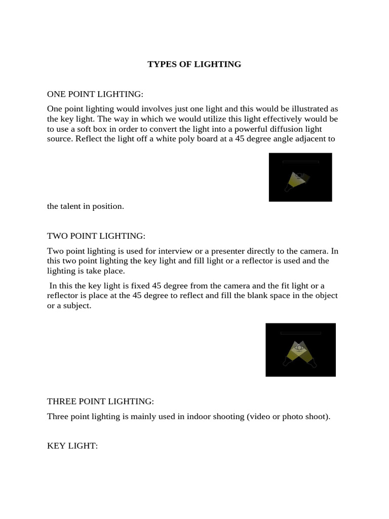 Understanding 3-Point Lighting Setup | PDF | Lighting | Imaging