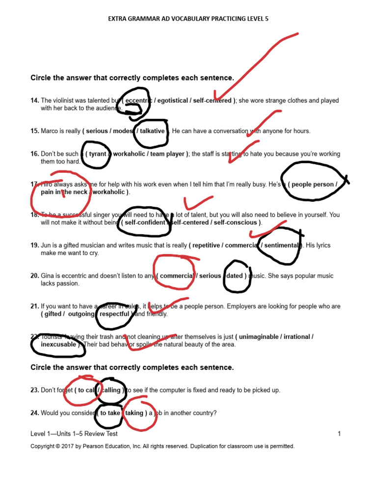 Review Summit 1 Units1 5 - Editado | PDF
