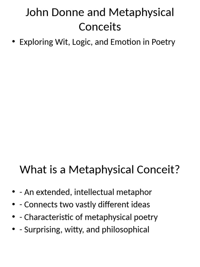 John Donne Metaphysical Conceits | PDF