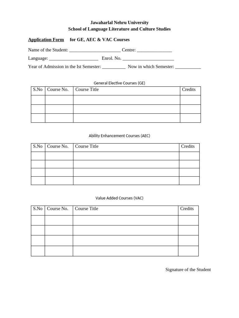 NEP Undertaking Form | PDF