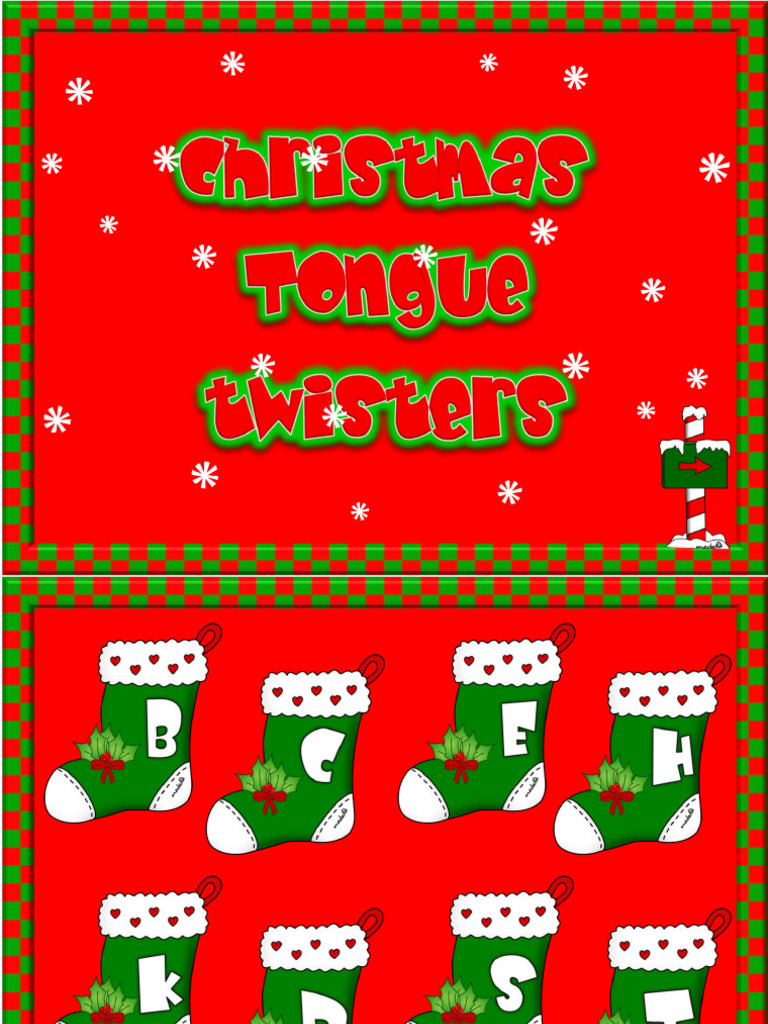 Christmas Tongue Twisters Fun Activities Games Warmers Coolers 63668 | PDF