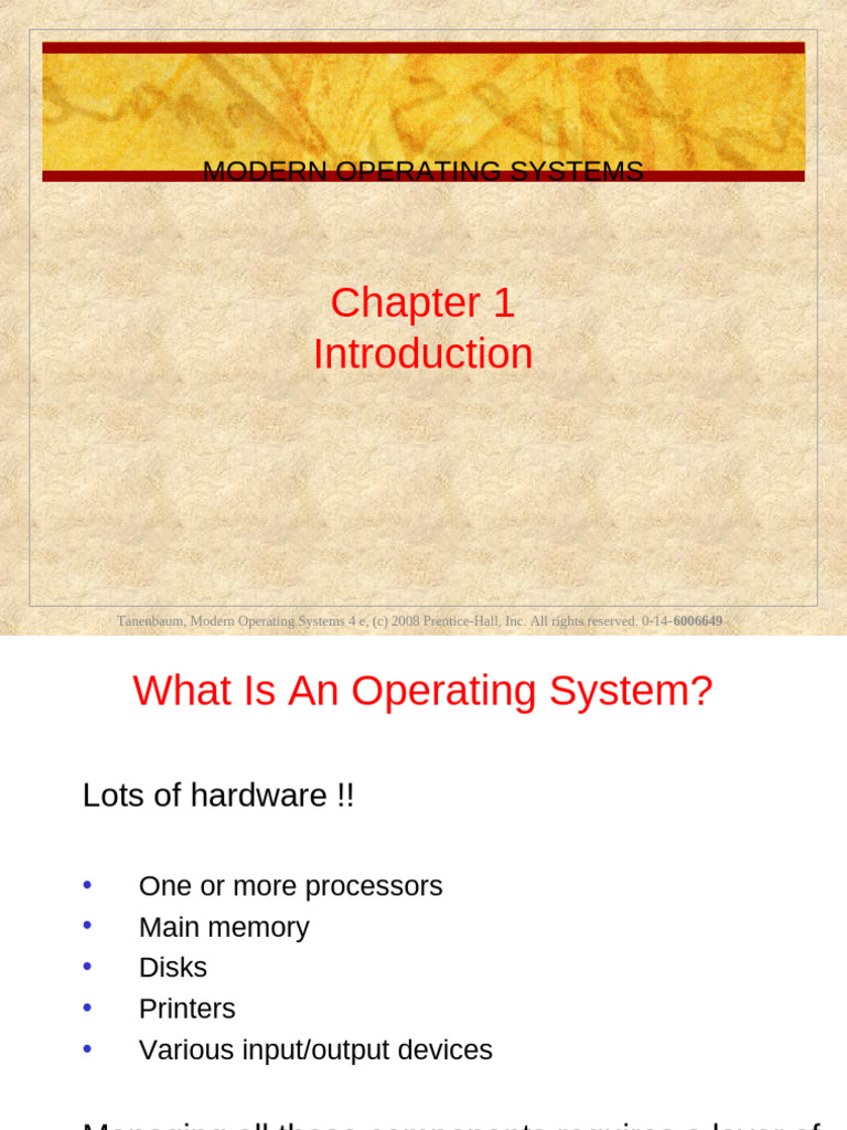 Chapter 1 - Week 1(Part 1) | PDF | Operating System | Central ...