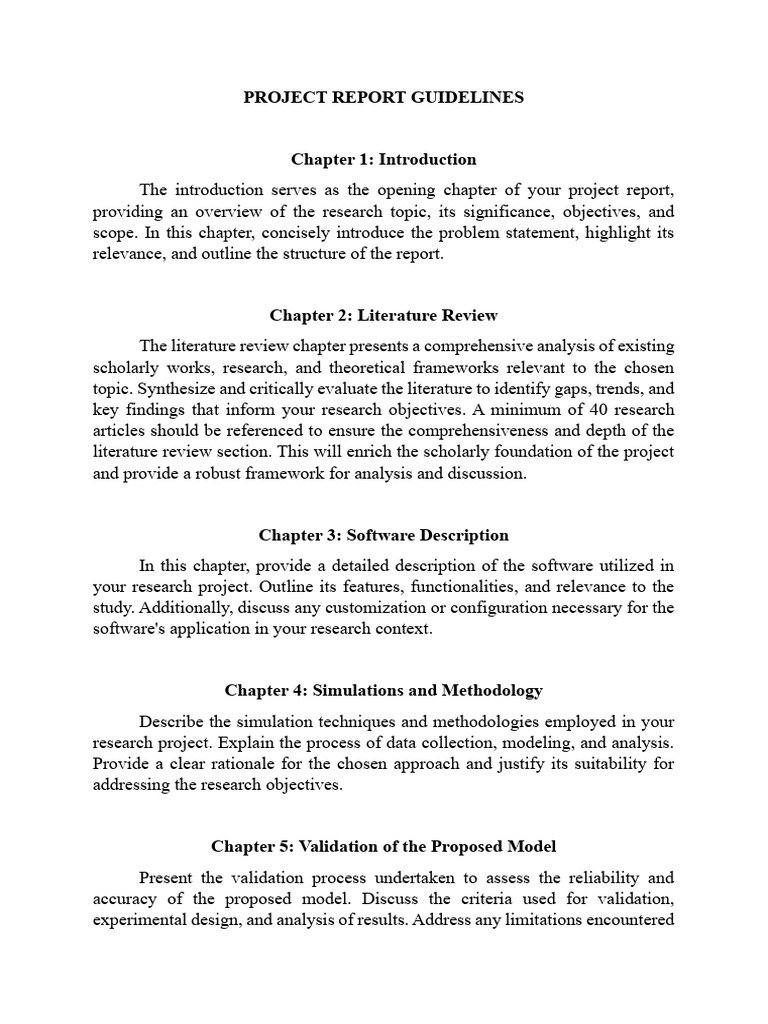 Project Report Guidelines | PDF | Methodology | Scientific Method