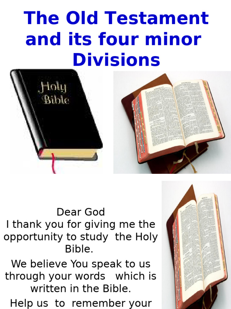 Lesson 2 - The Old Testament and Its Divisions - 2025 | PDF | Nevi'im ...