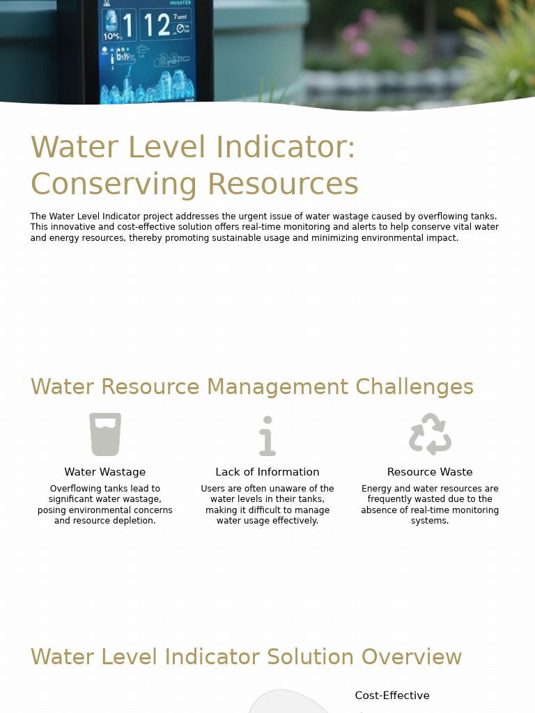 Water Level Indicator for Conservation | PDF | Water Conservation ...