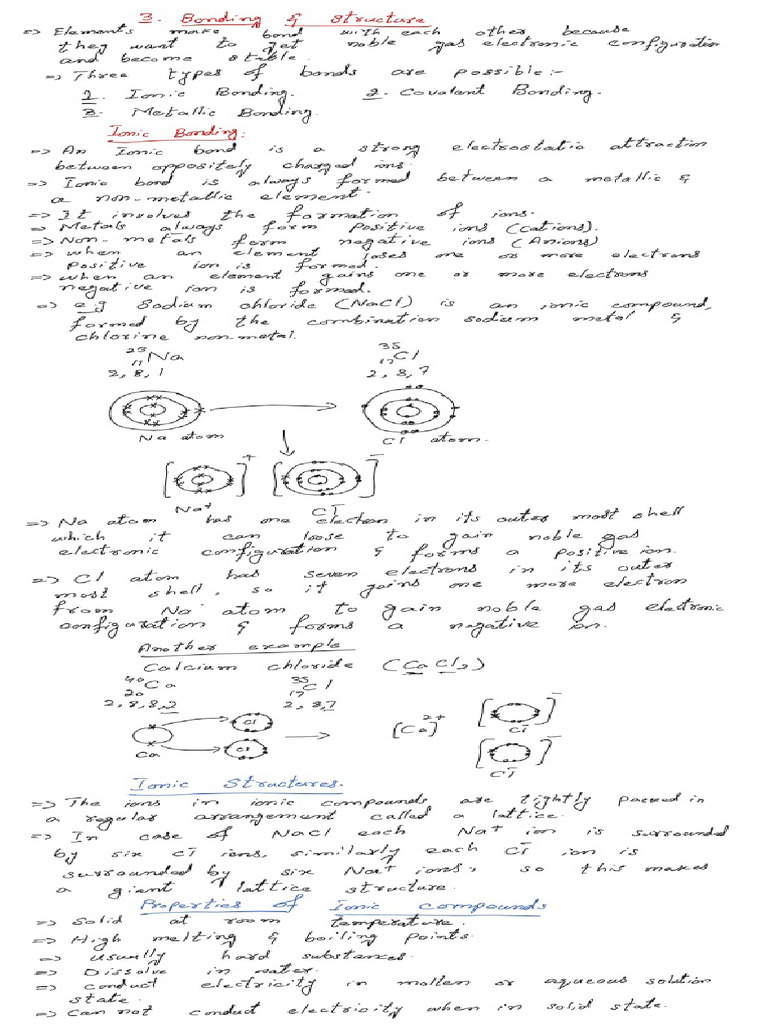 Ionic Bonding Pdf