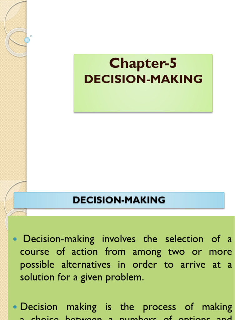 Effective Decision-Making Steps | PDF | Decision Making | Risk