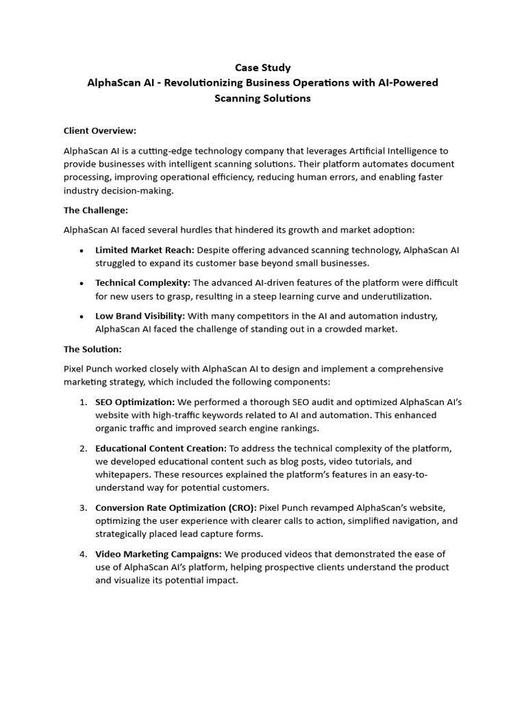AI Scanning Solutions Case Study | PDF | Digital Marketing | Search ...