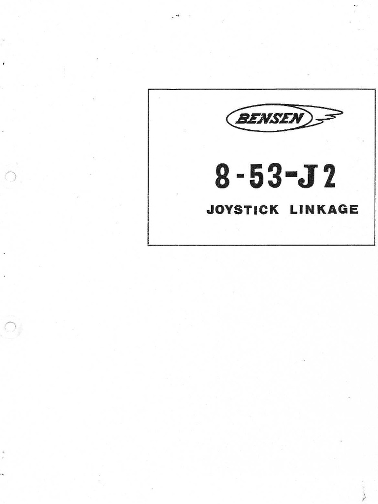 BENSEN B-80 Joystick Linkage | PDF