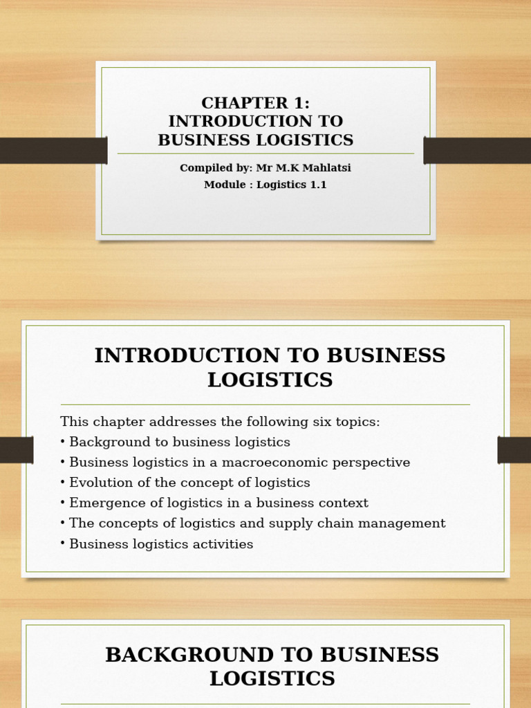Introduction to Business Logistics | PDF | Logistics | Operations Research