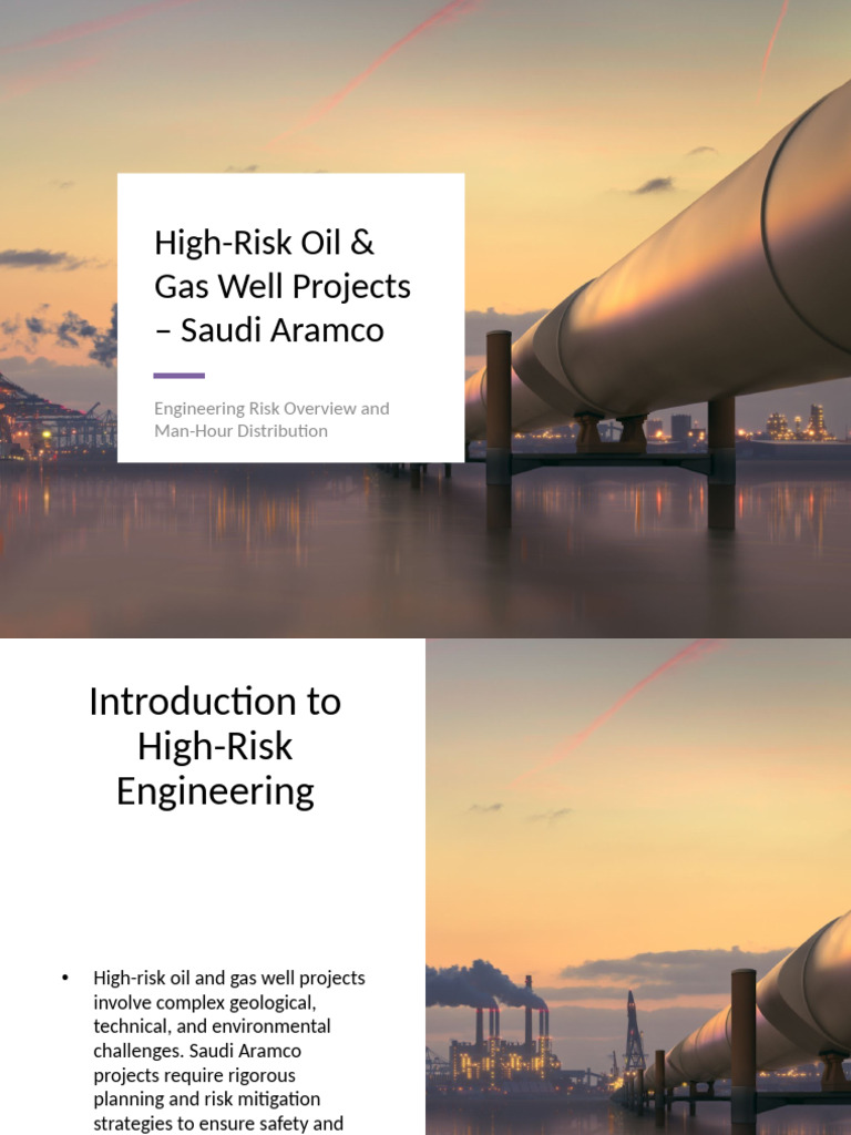 High Risk Oil Gas Well Projects Saudi Aramco With Chart (2) | PDF | Oil ...