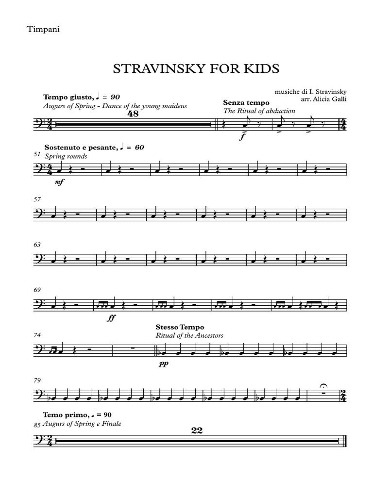 Timpani - Stravinsky | PDF