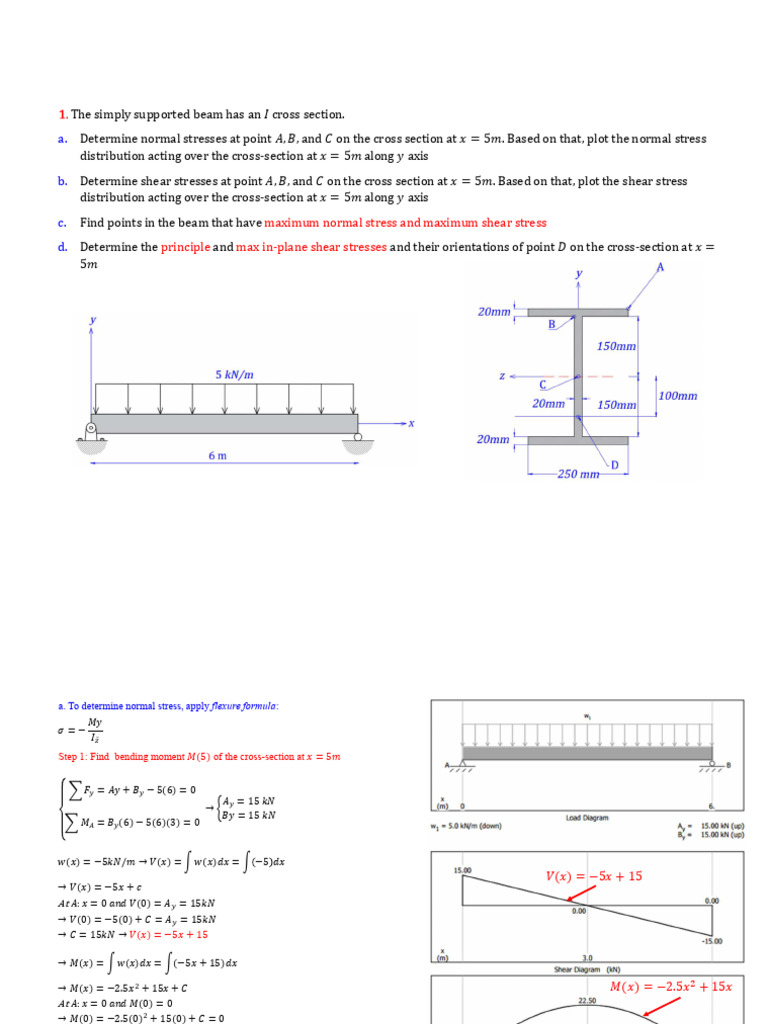 Problem 1 (Sample) - Beam Bending | PDF | Bending | Physics