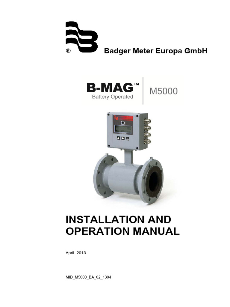 Badger M5000 Installation Manual | PDF | Electrical Connector | Flow ...