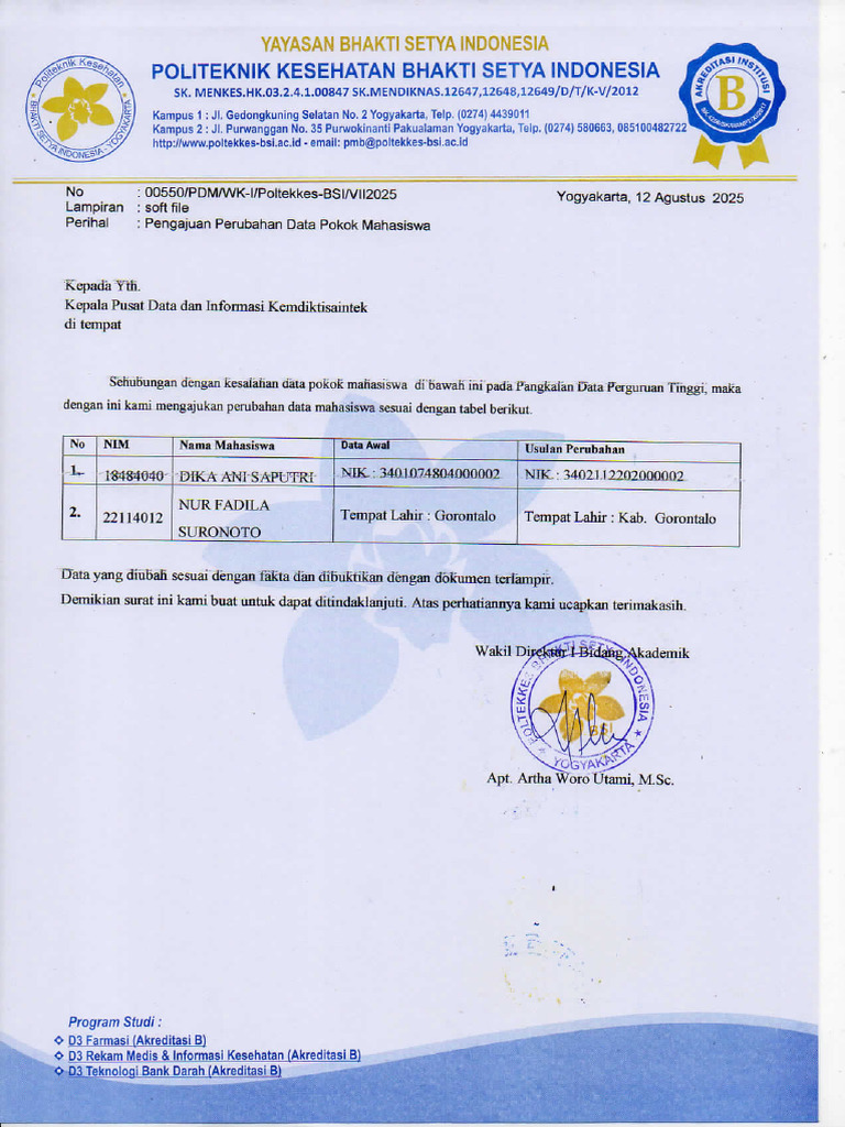 Surat Permohonan PDPM | PDF