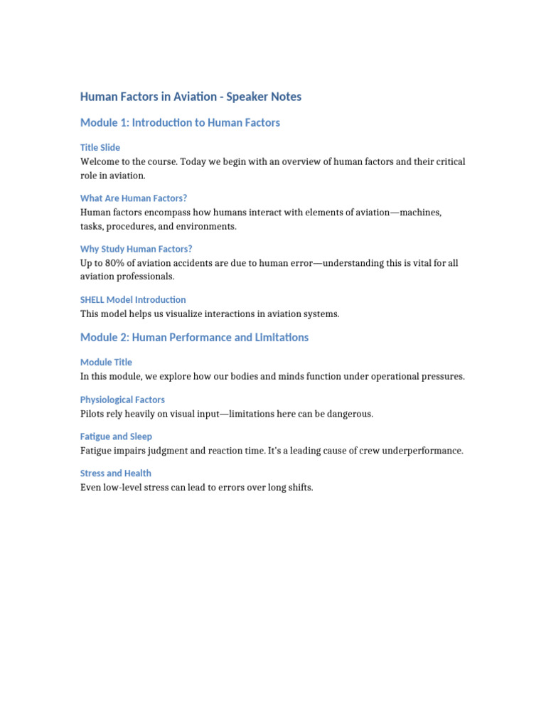 Understanding Human Factors in Aviation | PDF