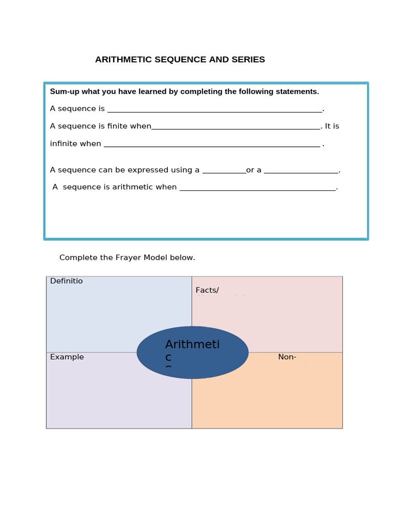 Arithmetic Sequence and Series | PDF