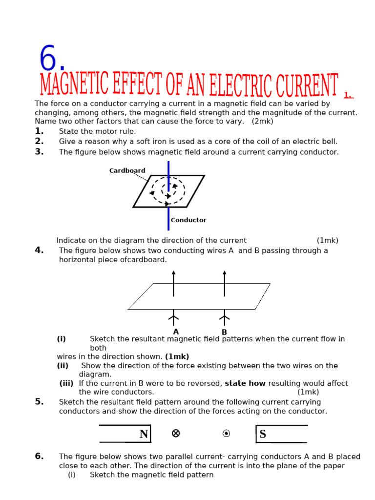 2.5 Magnetic Effect of Electric Current | PDF | Electric Current ...