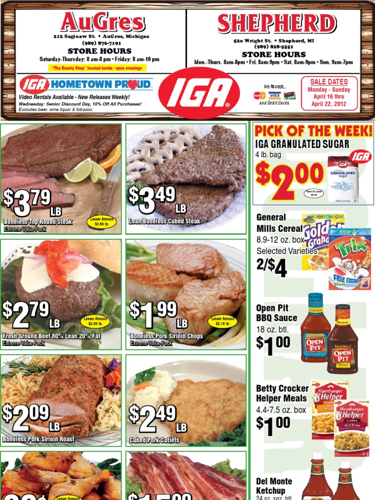 IGA MI Coupons Circular 16 April 12 Michigan | PDF | Pancake | European ...