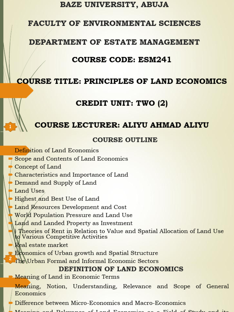 Principles of Land Economics | PDF | Economics | Market (Economics)