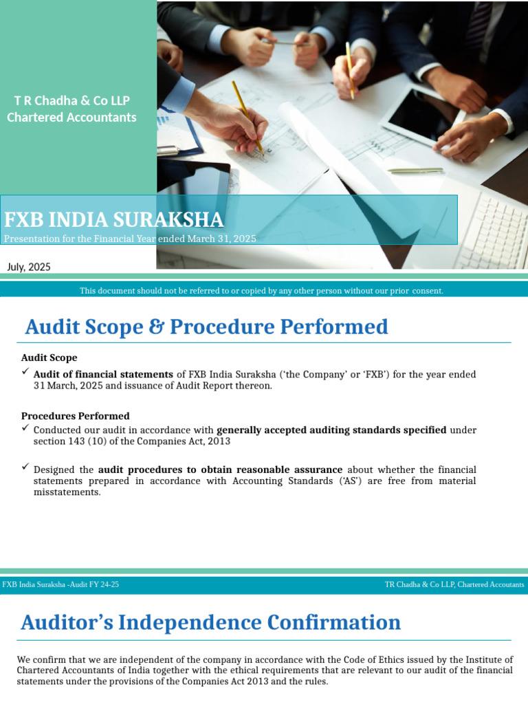 Managment Letter - FXB India Suraksha - Management Comments | PDF ...