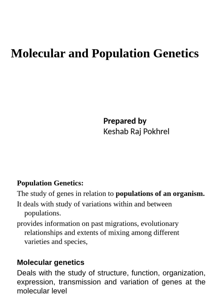 1.1 - 1.2 Nature of Gene - One Gene One Polypeptide Hypothesis ...