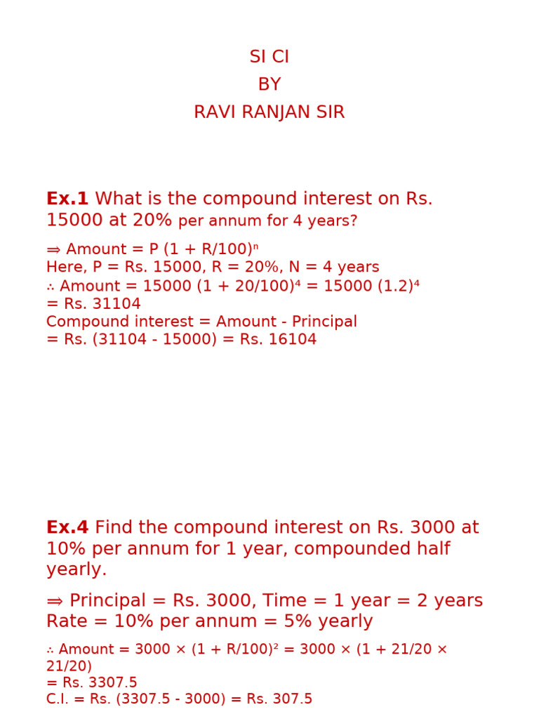 Si Ci Digi Book by Ravi Ranjan Sir | PDF | Interest | Compound Interest
