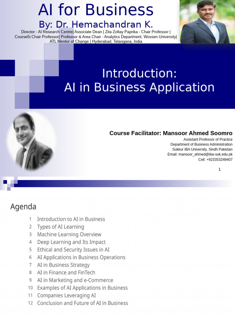 1-Introduction - AI in Business Application | PDF