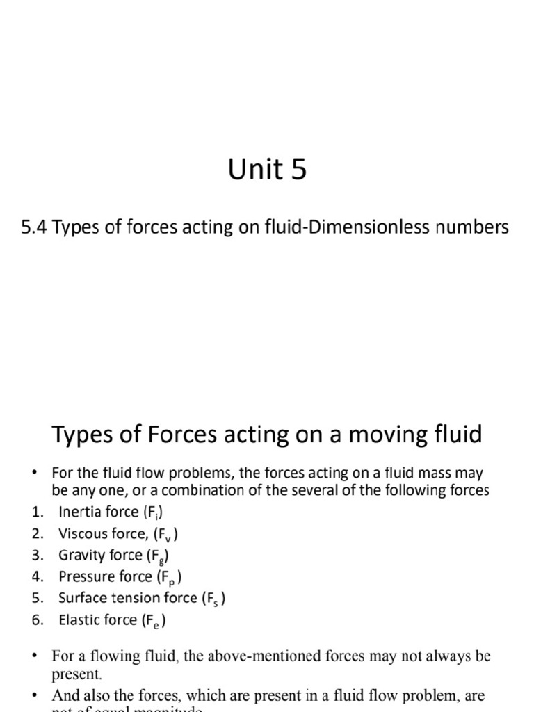 54 Forces Acting On Fluid Dimensionless Numbers - 1600 - PDF - Gdrive ...