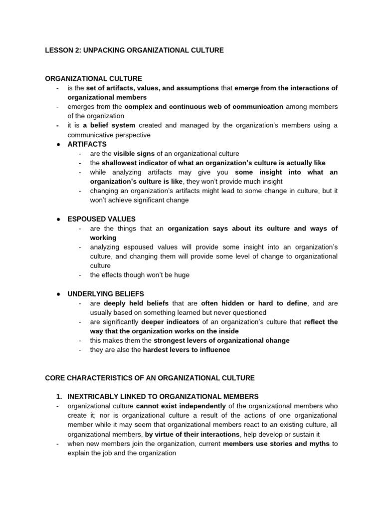 Lesson 2 | PDF | Organizational Culture | Emotions