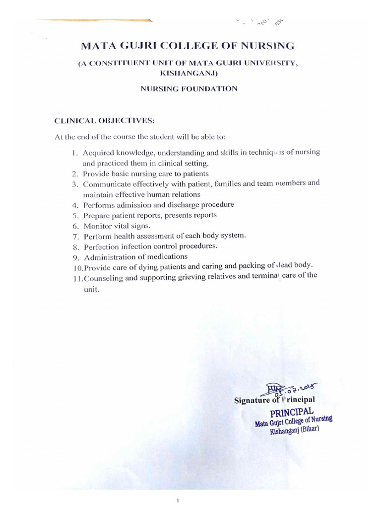 BSC Fon Clinical Requirements | PDF