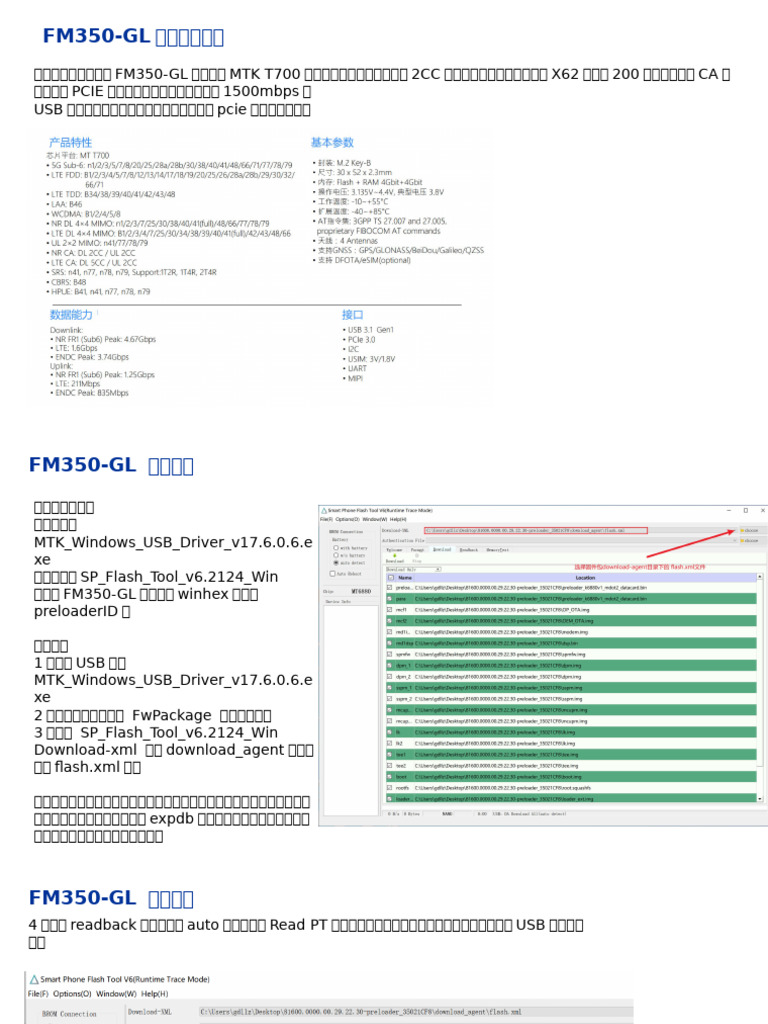 FM350 GL刷机方法 | PDF