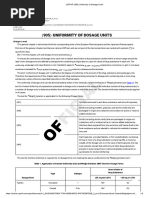 USP 905: Dosage Unit Uniformity | PDF | Tablet (Pharmacy) | Dose ...