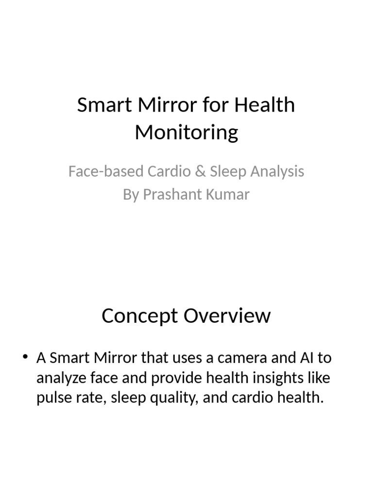Smart Mirror Health Monitoring Guide | PDF